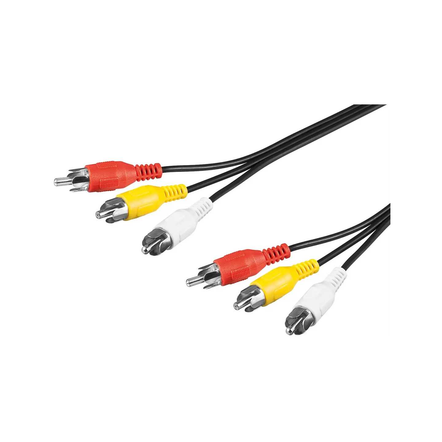 Cablu audio si video 3m 1x video /2x audio L/R 3x RCA tata - 3x RCA ...